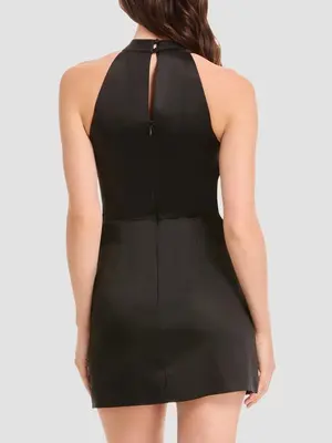 Dress The Population Mina Bow Cocktail Minidress - Black