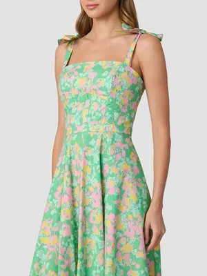 Shoshanna Majorelle Floral Jacquard Cocktail Dress