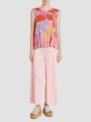 Issey Miyake Foggy Forest Plissé Top