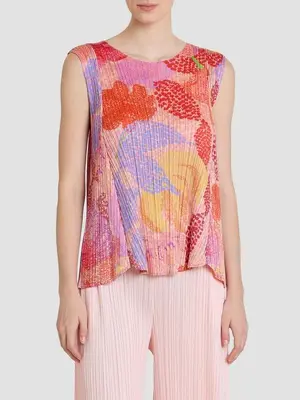 Issey Miyake Foggy Forest Plissé Top