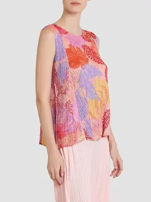 Issey Miyake Foggy Forest Plissé Top