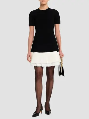 Simkhai Lorin Mixed-media A-line Minidress
