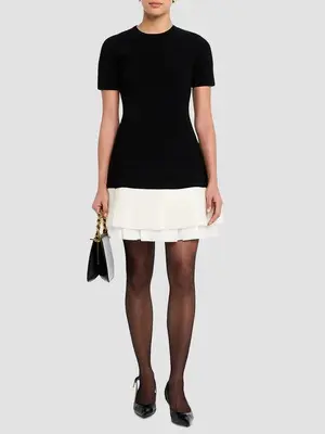 Simkhai Lorin Mixed-media A-line Minidress
