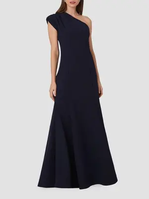 Shoshanna Carley Stretch-crepe One-shoulder Gown