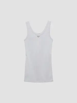 Prada Ribbed Knit Tank Top - Grey