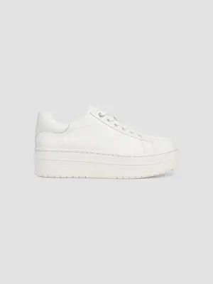 FAVORITE DAUGHTER Naomi 50mm Leather Platform Sneakers - White