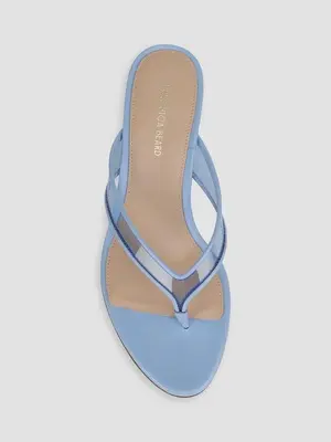 Veronica Beard Clea 45mm Suede Wedge Sandals - Blue Jay