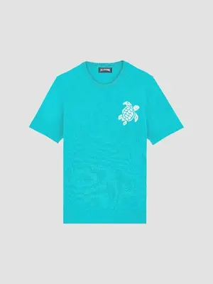 Vilebrequin Big Turtle Silk & Cotton T-shirt - Vertdisco