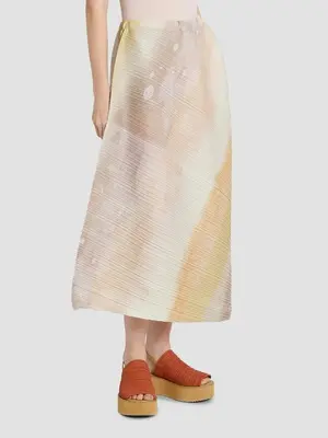 Issey Miyake Sea Bubble Plissé Midi-skirt