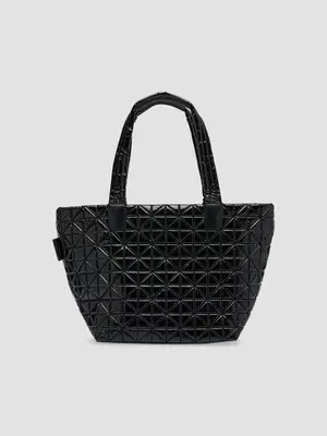 VEE COLLECTIVE Medium Vee Quilted Tote Bag - Black