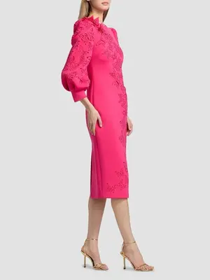 Badgley Mischka Butterfly Scuba Cocktail Dress