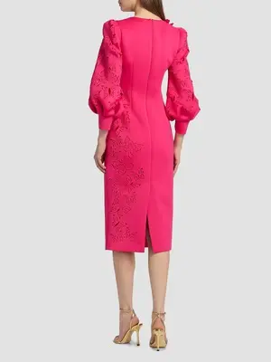 Badgley Mischka Butterfly Scuba Cocktail Dress