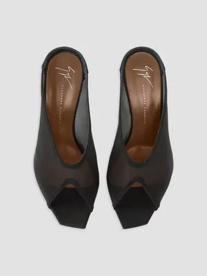 GIUSEPPE ZANOTTI Brivido 105mm Mesh Mules - Nero
