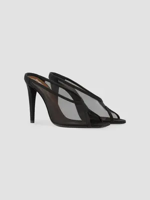 GIUSEPPE ZANOTTI Brivido 105mm Mesh Mules - Nero