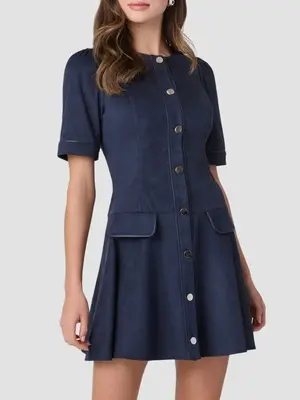 Shoshanna Merina Mix Media Mini Dress