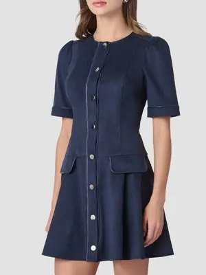Shoshanna Merina Mix Media Mini Dress