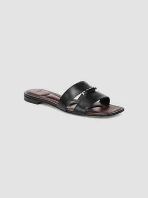 Vince Piper Hardware-detail Leather Sandals - Black