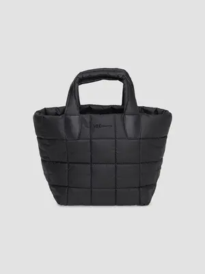VEE COLLECTIVE Small Porter Quilted Tote Bag - Black