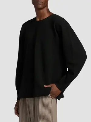 Issey Miyake August Rib-knit Crewneck Sweater