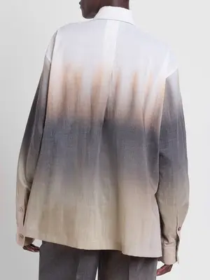 Issey Miyake Plumage Ombré Button-front Shirt