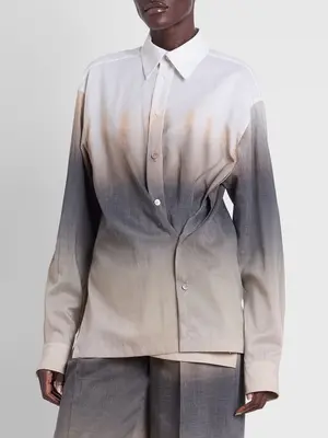 Issey Miyake Plumage Ombré Button-front Shirt