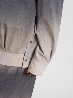 Issey Miyake Plumage Ombré Button-front Shirt