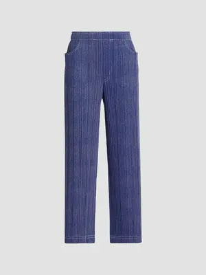 Issey Miyake Denim-look Plissé Pants
