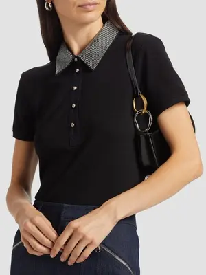 Cinq À Sept Rupi Embellished Collar Top