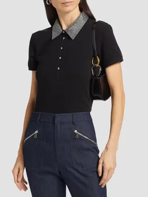 Cinq À Sept Rupi Embellished Collar Top