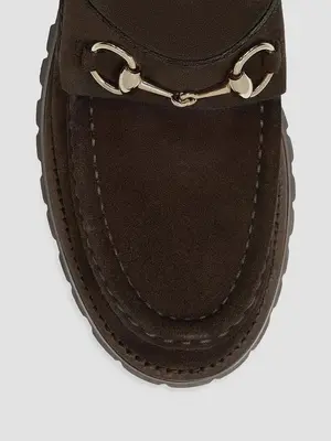 Gucci Sylke Suede Booties - Coffee