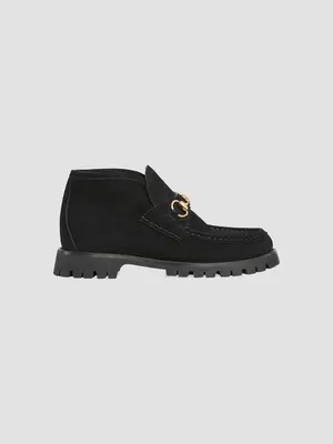 Gucci Sylke Suede Booties - Nero