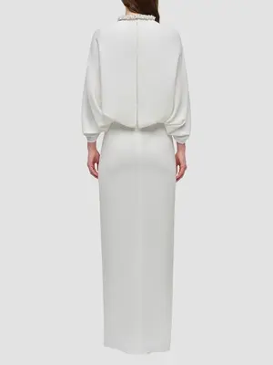 Simkhai Annette Tie-waist Cape Gown