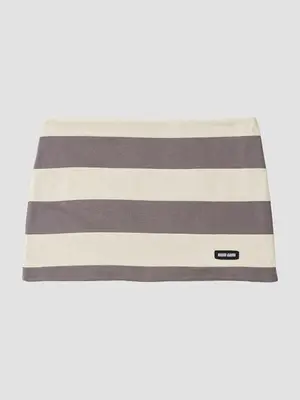 Miu Miu Striped Jersey Mini-skirt - Beige Multi