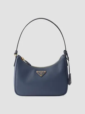 Prada Re-edition 2005 Saffiano Leather Mini Shoulder Bag - Blue