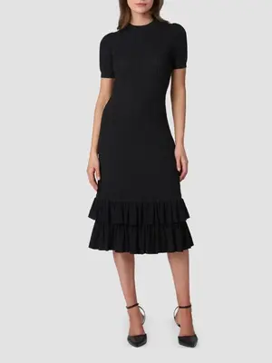 Shoshanna Savannah Ruffle Midi Dress