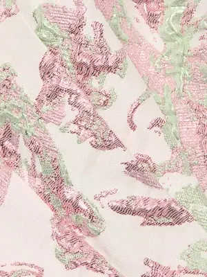 Badgley Mischka Floral Jacquard Gown