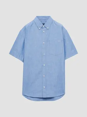Prada Short-sleeved Chambray Shirt - Blue