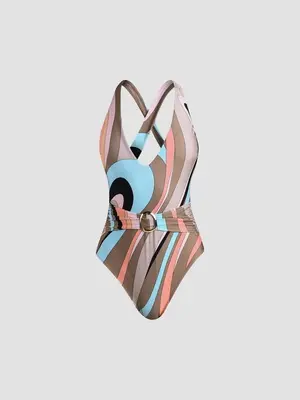 L'Agence Abstract Swirl Lisa One-piece Swimsuit - Multi