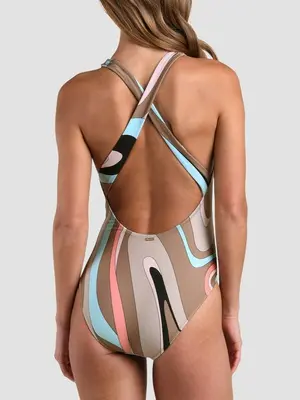 L'Agence Abstract Swirl Lisa One-piece Swimsuit - Multi