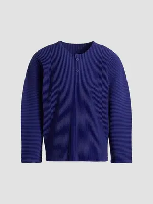 Issey Miyake Monthly Colors: February Henley Top - Blue