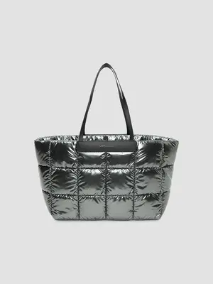 VEE COLLECTIVE Porter Marche Quilted Tote Bag - Grey