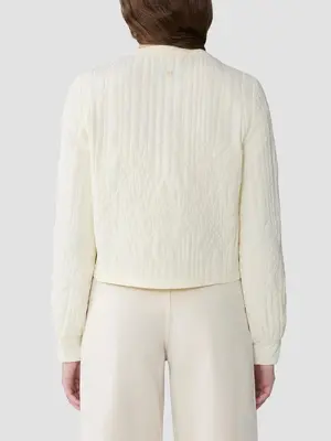 Soia & Kyo Reita Floral Quilted Bomber Jacket - Sidewalk Chalk