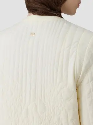 Soia & Kyo Reita Floral Quilted Bomber Jacket - Sidewalk Chalk