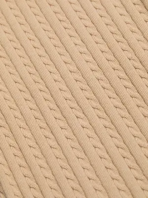 Simkhai Cable-knit Cotton-cashmere Crop Joggers
