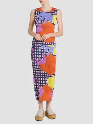 Issey Miyake Market Printed Pleated Top