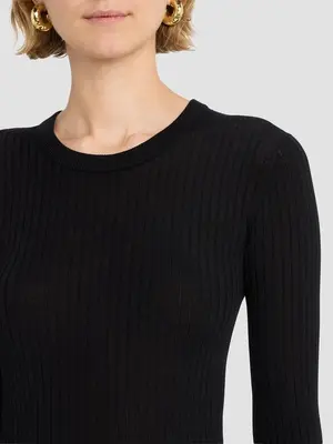 A.L.C. Kyle Ribbed Wool Slim-fit Top