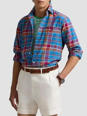 Polo Ralph Lauren Classic-fit Plaid Button-down Oxford Shirt