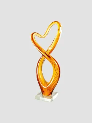 DALE TIFFANY Golden Infinity Glass Sculpture - Multi