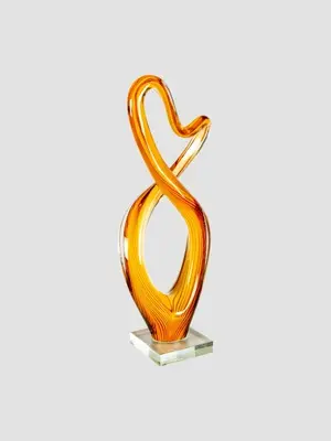 DALE TIFFANY Golden Infinity Glass Sculpture