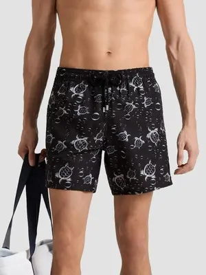 Vilebrequin Micro-perforated Bubble Turtle Print Swim Shorts